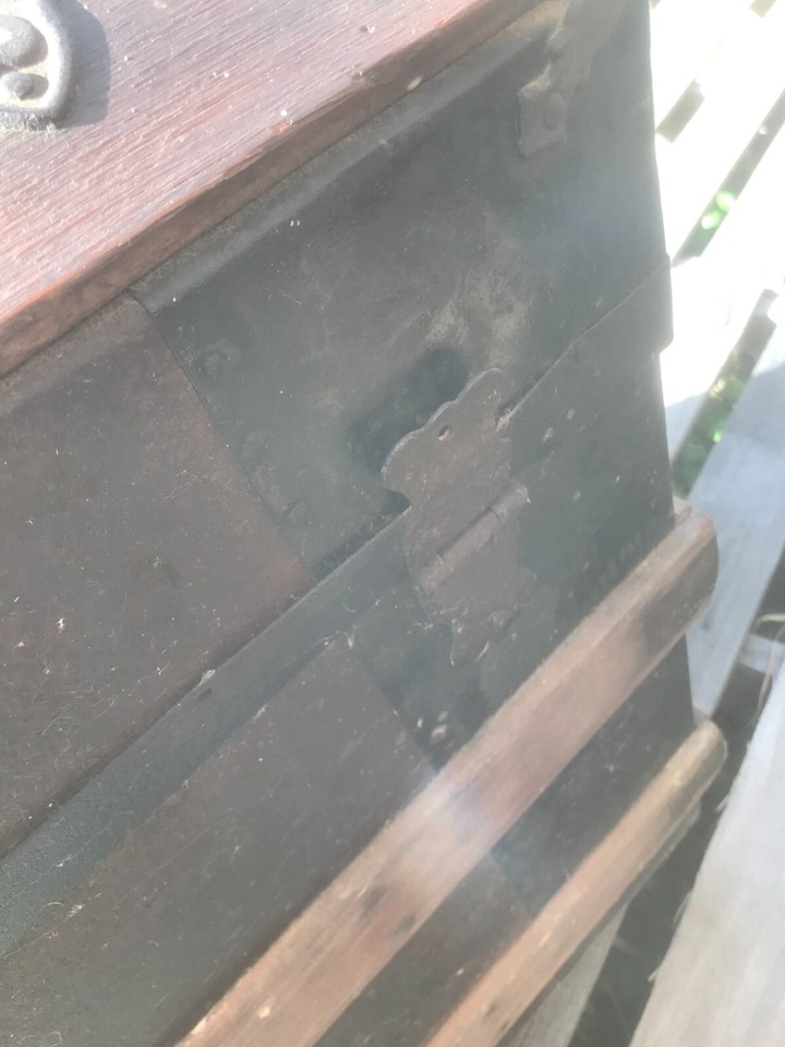 Antique pirates captains chest Trunk 30IN X 18IN X22IN Camel Back Trunk ...