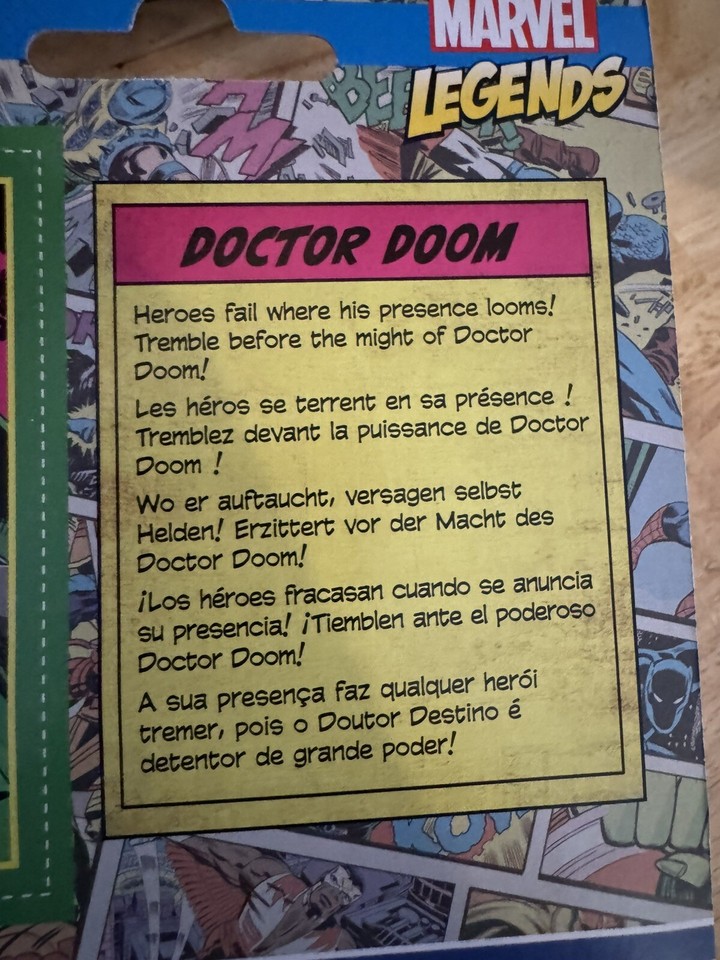Doctor Doom Super Hero Marvel Comic Legend Toy Figure Collector Kenner ...