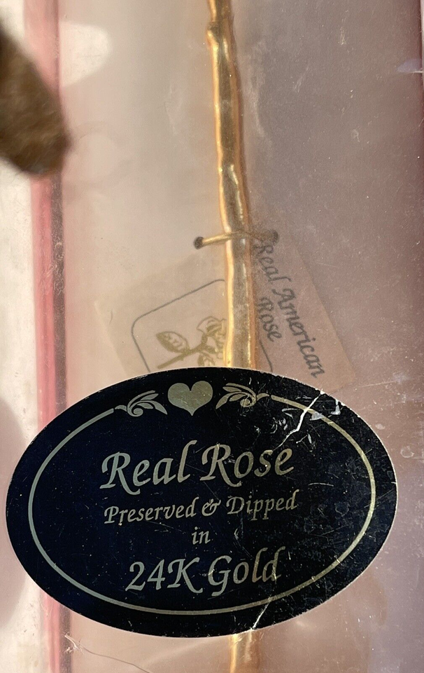 Genuine Real Rose Preserved & Dipped in 24K Gold Rose with Red Box ...