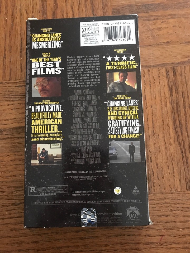 Changing Lanes Vhs | eBay