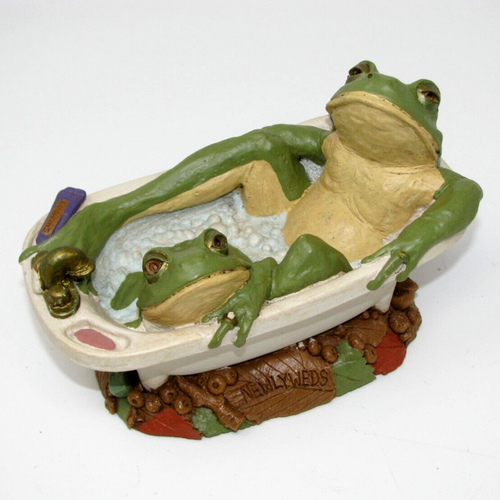 Vintage Tim Wolfe ~ NEWLYWEDS ~ Frogs in Bathtub Figurine by CAIRN Made ...