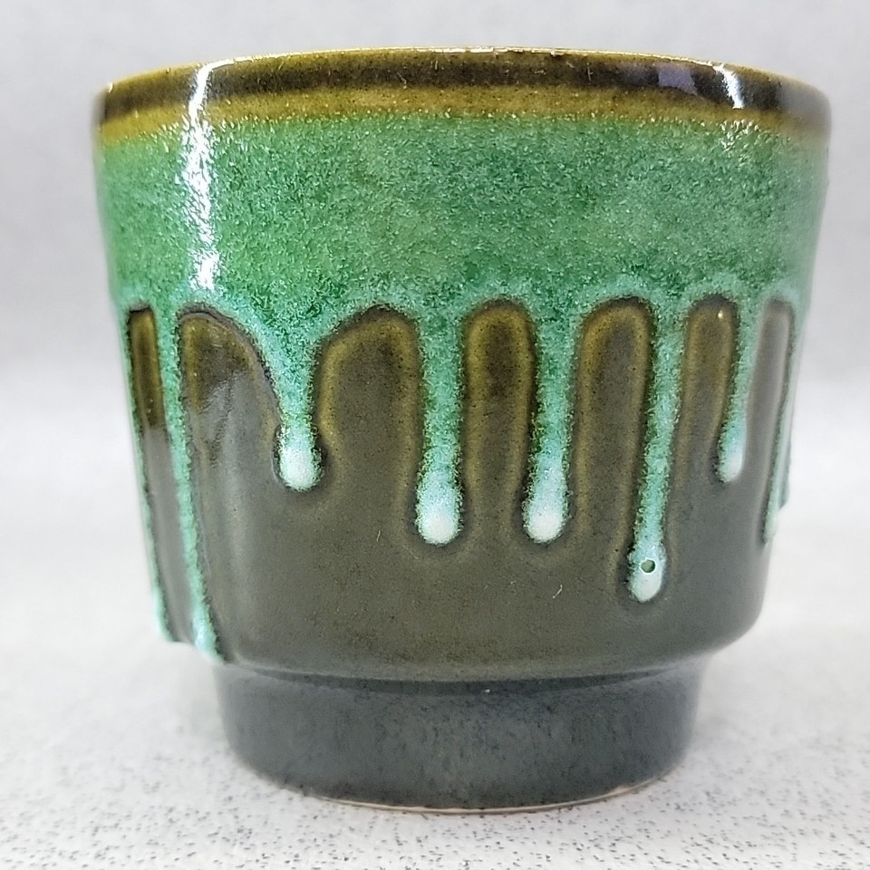 Vintage Studio Pottery Drip Glaze Plant Pot Planter West German Style ...