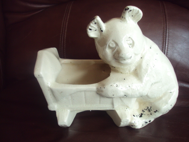 Rare! Vintage 1940's Panda & Cradle McCoy Planter. HTF! Look! | eBay
