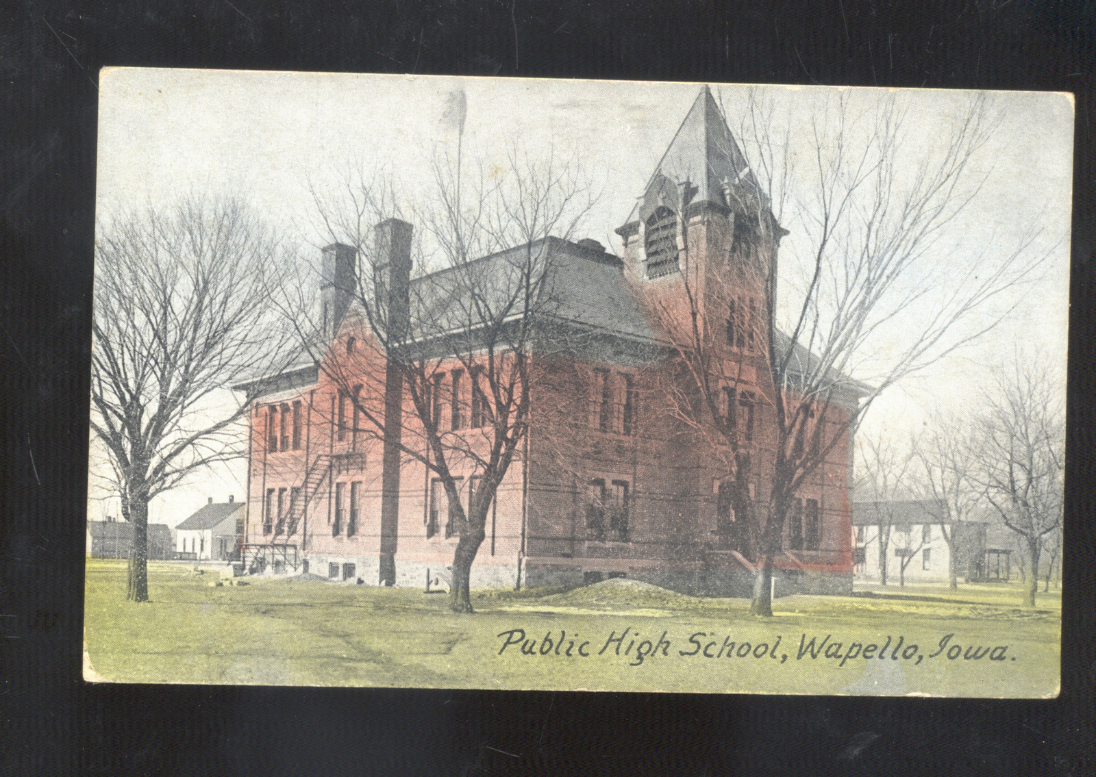 WAPELLO IOWA PUBLIC HIGH SCHOOL VINTAGE POSTCARD WINFIELD IA. | eBay