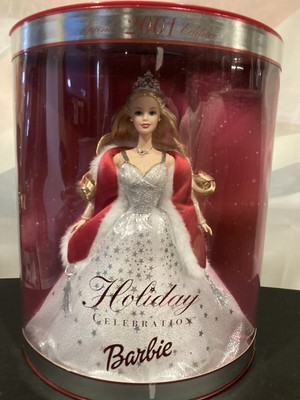 RARE BARBIE! Investment Grade: 2001 Holiday Celebration Barbie Doll ...