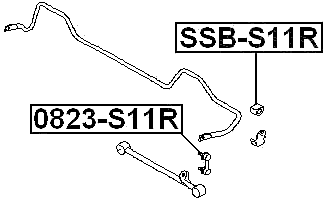 0823-S11R Febest REAR STABILIZER LINK 20470-SA010, 20470-SA011 | eBay