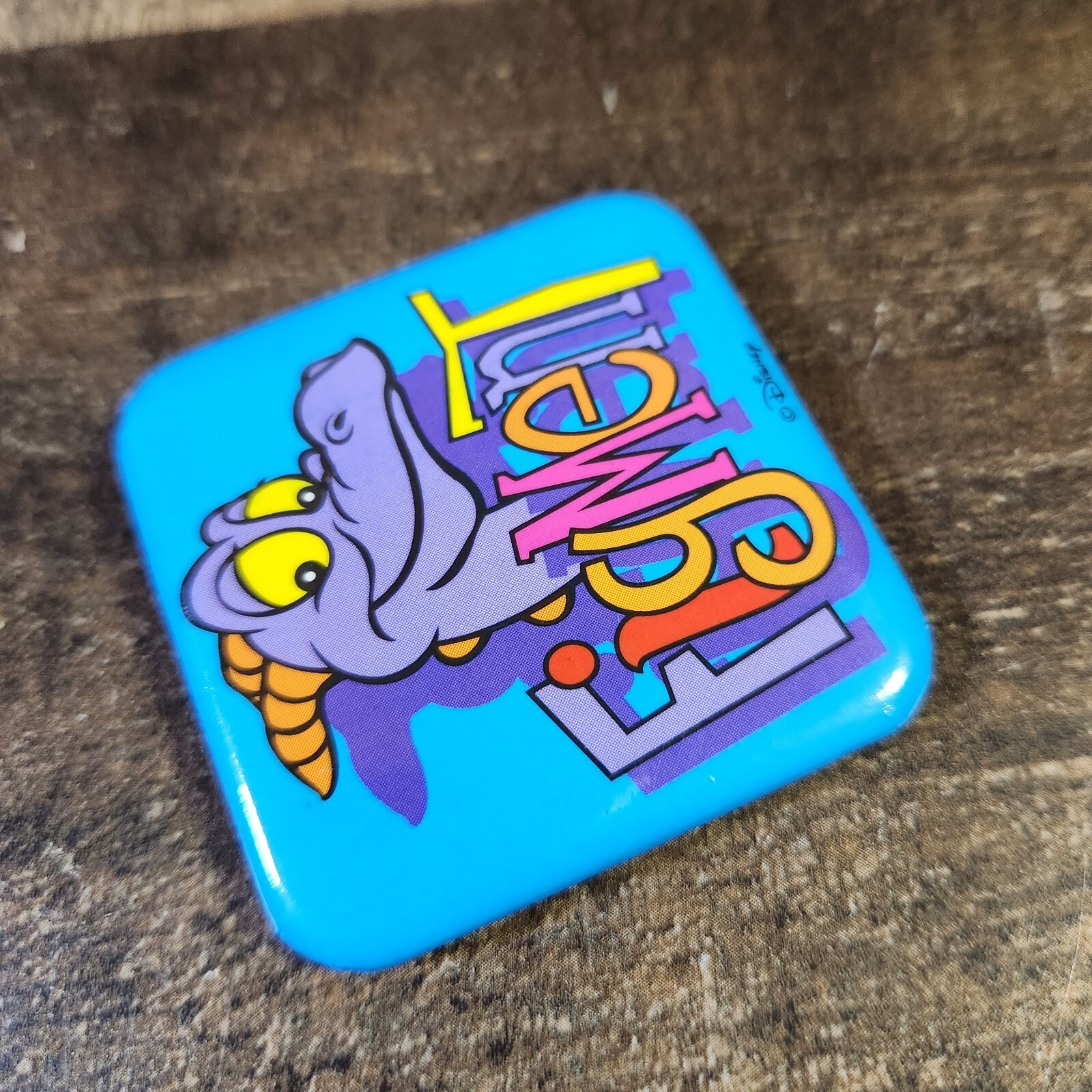 Disney Figment Button Pin 2" Journey Into Imagination | eBay
