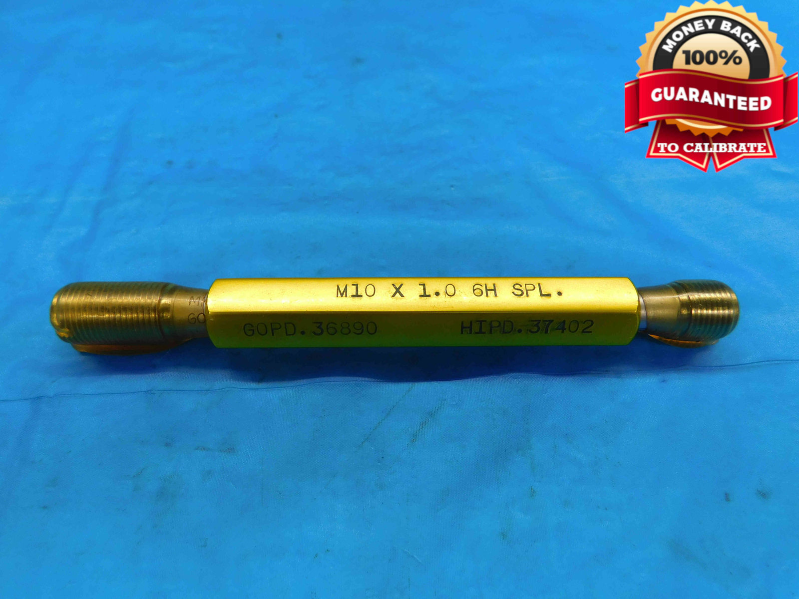 NEW M10 X 1 6H SPECIAL THREAD PLUG GAGE 10 1.0 GO NO GO P.D.'S = .36890 ...