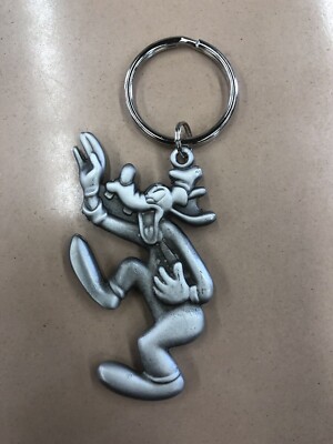 GOOFY DISNEY METAL BRASS CHARM KEYCHAIN KEYRING | eBay