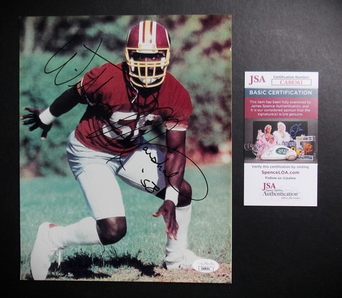 WASHINGTON REDSKINS WILBER MARSHALL SIGNED AUTOGRAPH 8X10 PHOTO - JSA ...