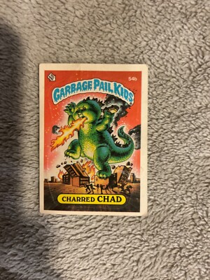 1985 Topps 2nd Series Garbage Pail Kids #54b Charred Chad Os2 MATTE ...