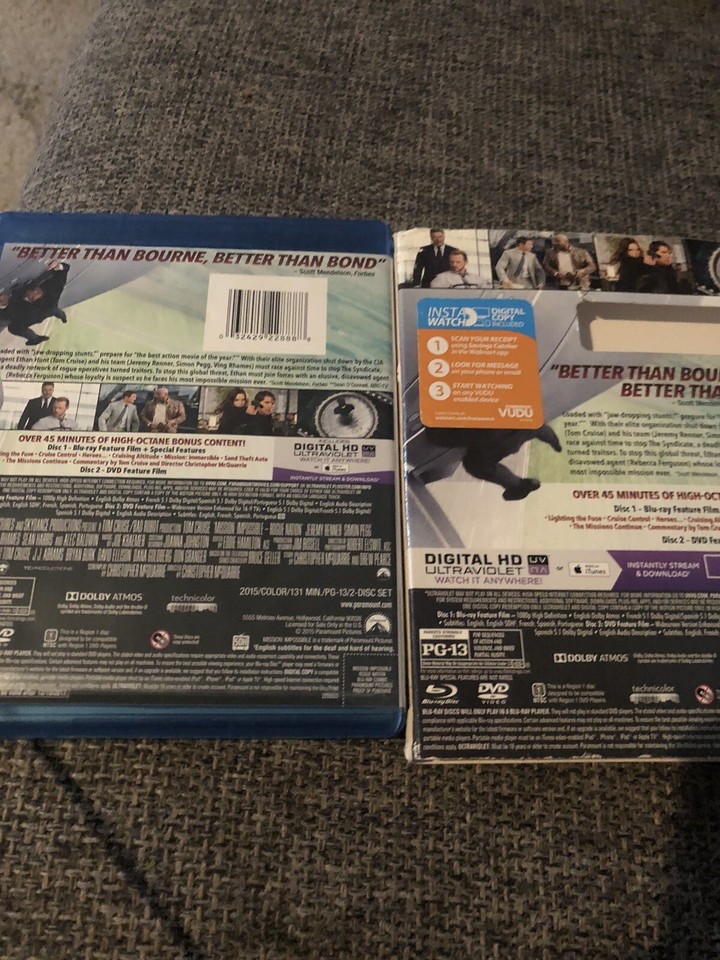 Mission Impossible Rogue Nation-blu-Ray/DVD/DVD-MULTIPLE DVDs SHIP FREE! | eBay