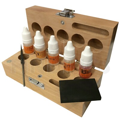 PREMIUM GOLD SILVER ACID TESTING TEST CARAT KARAT KIT UK MADE EXCELLENT ...