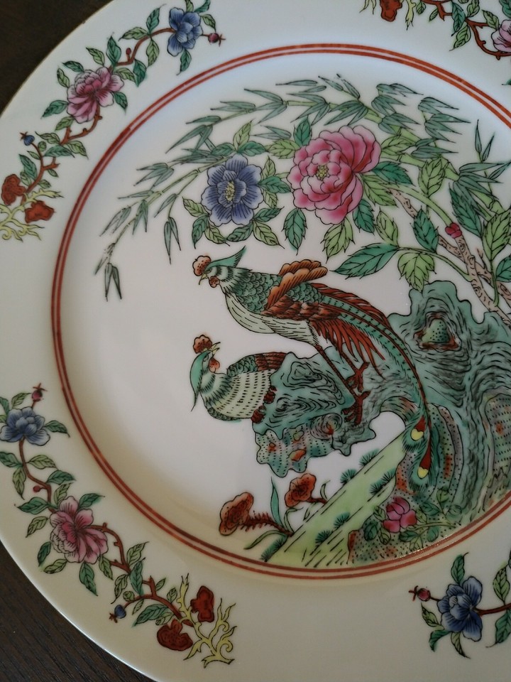 Chinese Porcelain Plate With Peonies And Birds MADE IN CHINA | eBay UK