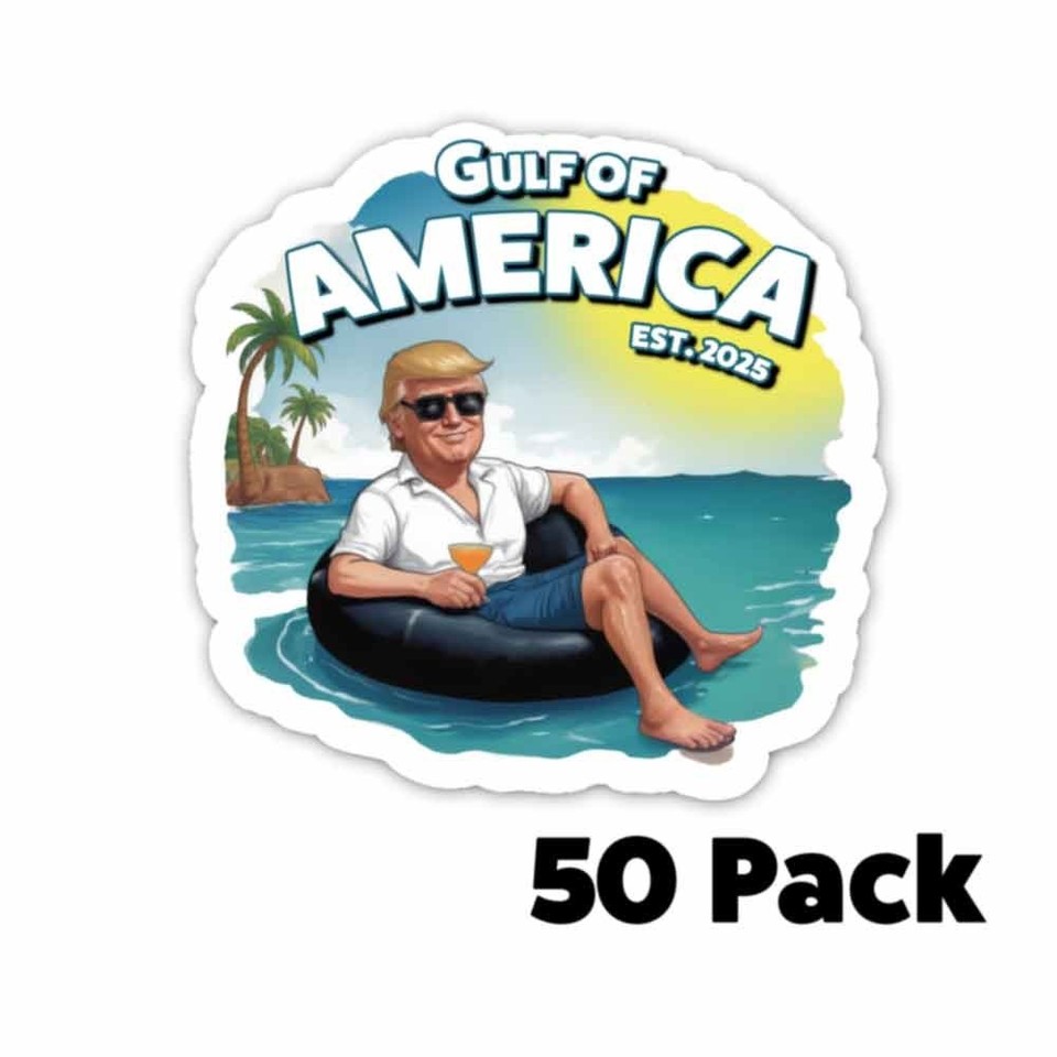 Gulf Of America TRUMP Sticker Vacation Ocean Decal Florida Vinyl MULTI ...