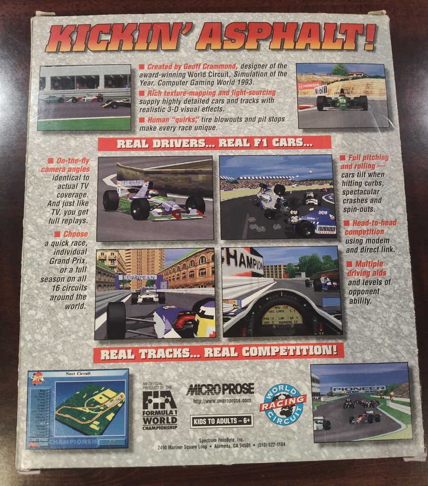 RETRO RACING - Grand Prix II PC Game (1996) - Microprose - Big Box ...