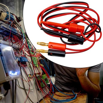 1M Wire For Multimeter Test Leads with Hook Clamp Adapter Easy Install ...