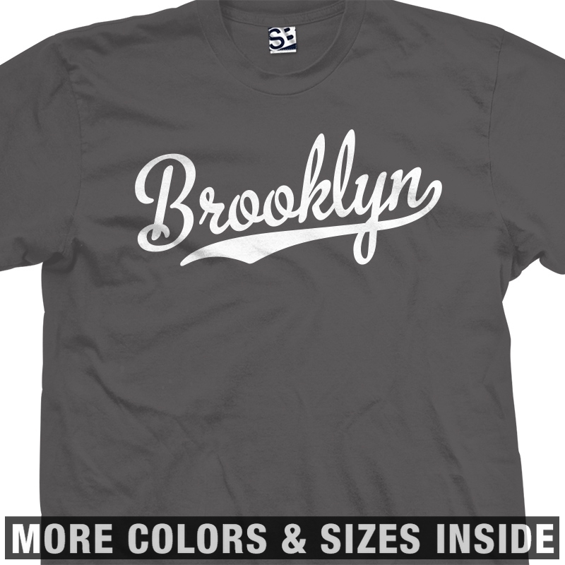 Brooklyn Script T-Shirt Baseball Jersey Sports Team BKLYN Gift Logo ...