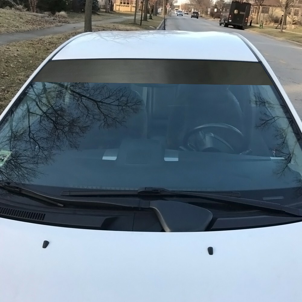 Matte Black Sun Strip Car Windscreen Sunstrip Front Rear Windshield ...