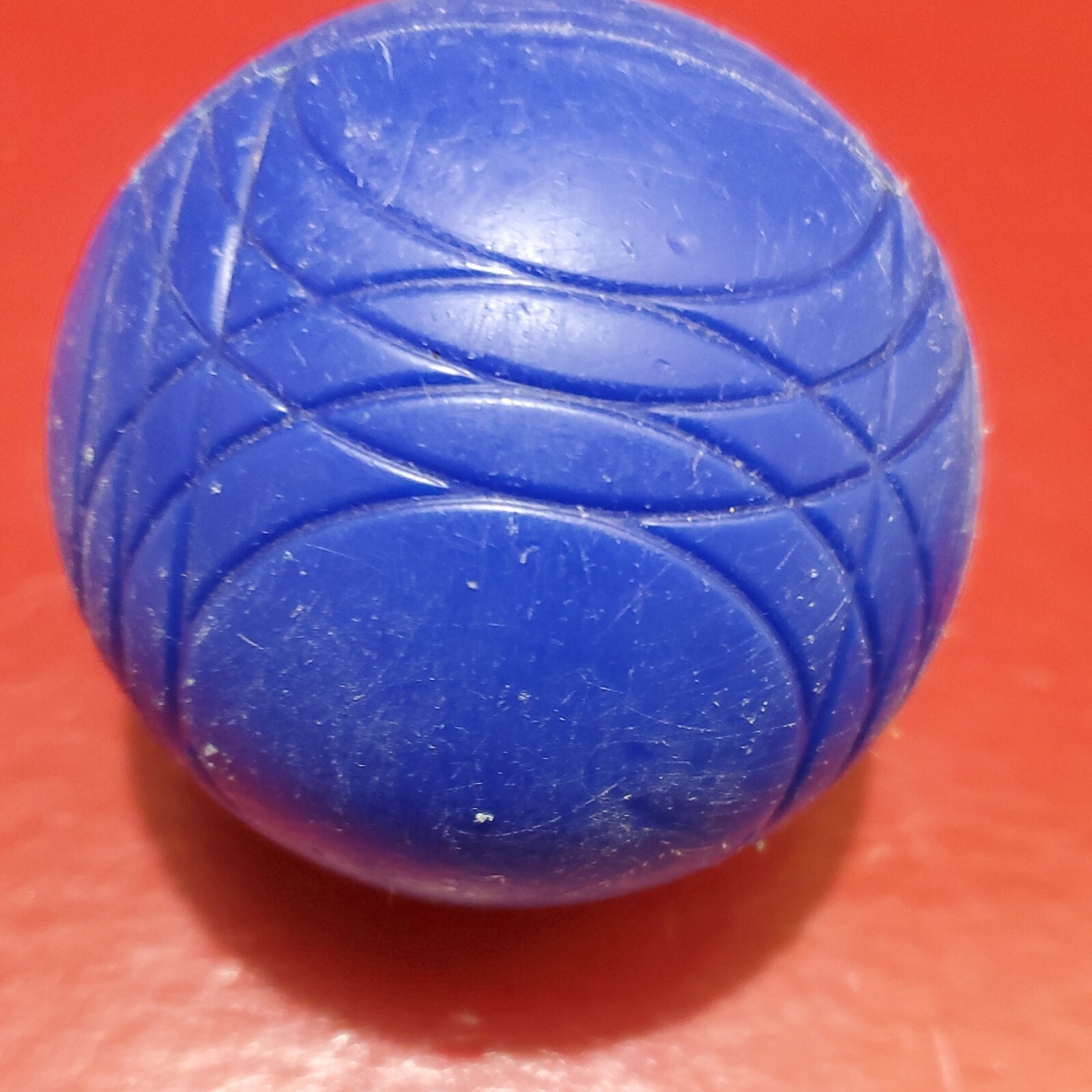 VTG plastic blue croquet ball. 3" etched design. solid. | eBay