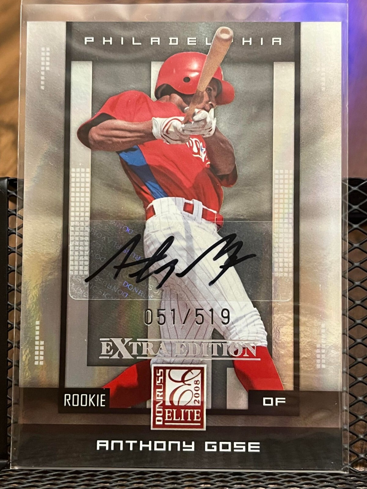 ANTHONY GOSE 2008 ELITE EXTRA EDITION ROOKIE PHILLIES AUTOGRAPH AUTO ...