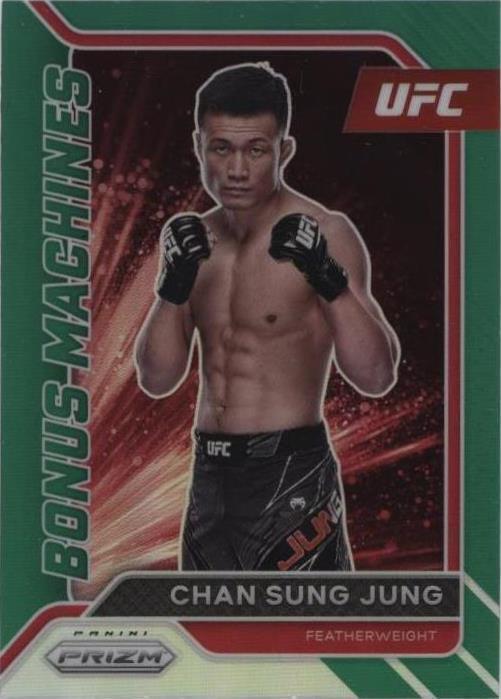 2022 Panini Prizm UFC - Bonus Machines Chan Sung Jung #6 Green Prizm ...
