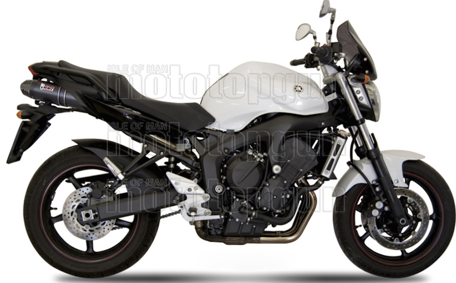 MIVV 2 EXHAUST OVAL CARBON CC UNDERSEAT YAMAHA FZ-6 FZ6 FAZER 2009 09 ...