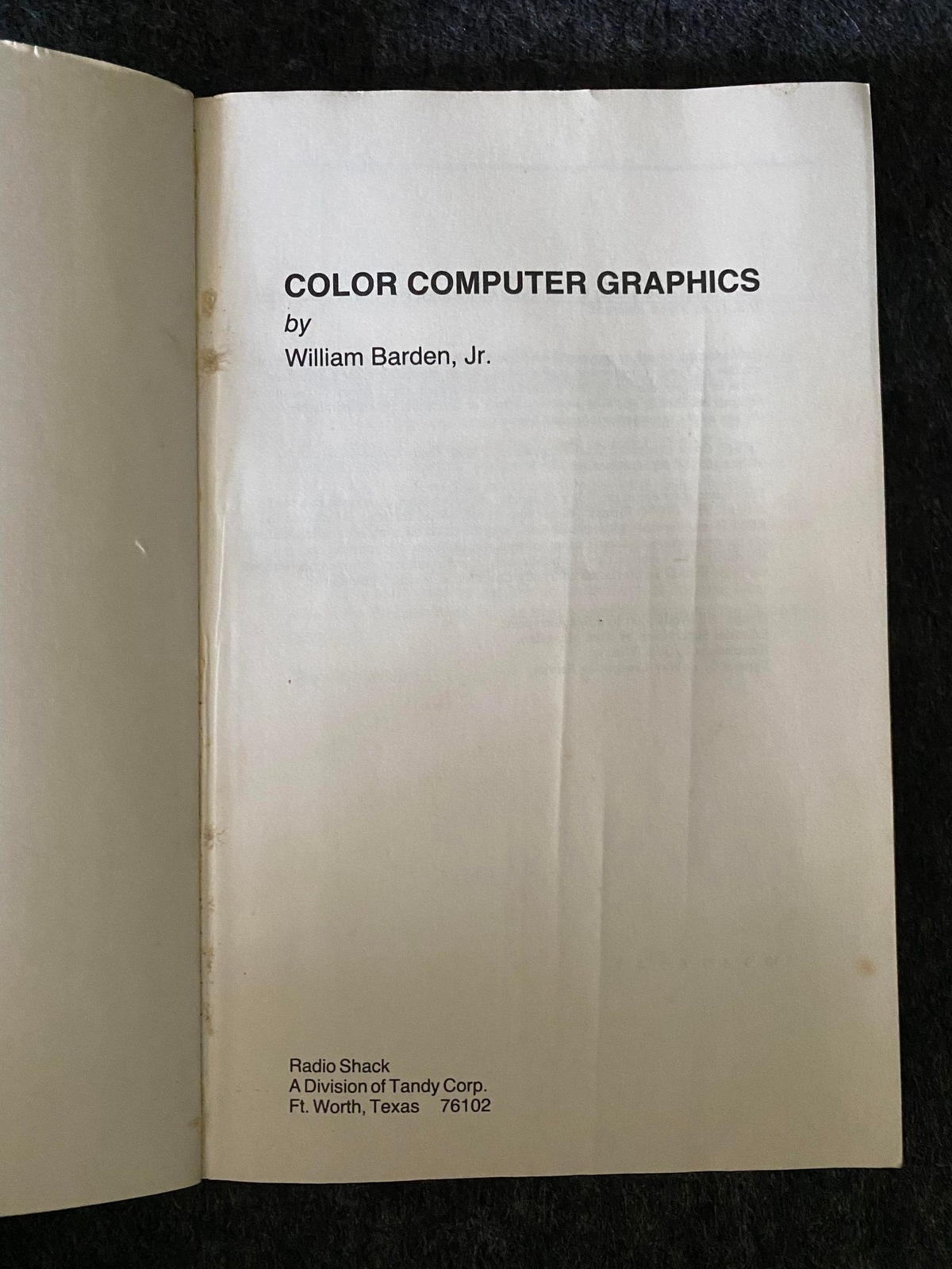 Color computer graphics William T Barden RadioShack 1982 | eBay