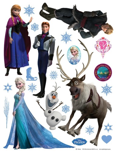 SET Wall & Furniture STICKERS decals 65x85cm Frozen 2 children Disney ...
