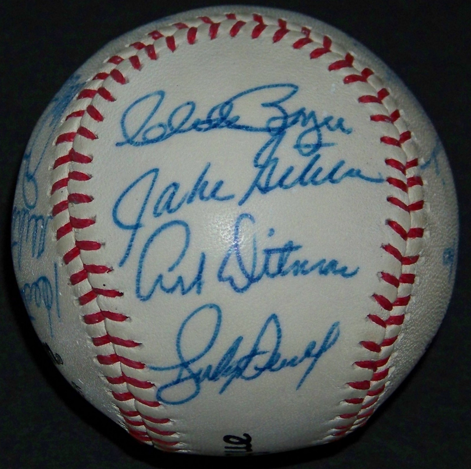1987 Yankees Old Timers Day Billy Martin Whitey Ford Signed Baseball ...