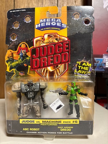 Judge Dredd Mega Hero Mini Action Figures MOC Judge Vs. Machine ...