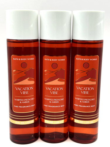 NEW 3 BATH BODY WORKS VACATION VIBE BODY SPRAY FINE MIST FRAGRANCE 8 FL ...