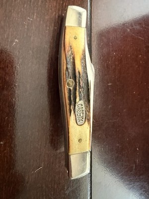 1980 CASE XX 53052 SS Stag 3-Blade Stockman Pocket Knife USA Genuine ...
