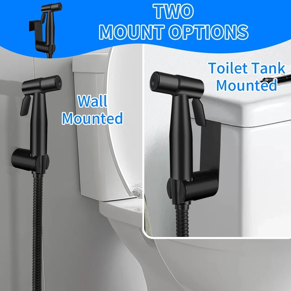 Toilet Shattaf Adapter Hose Bidet Spray 304 Stainless Steel Handheld ...