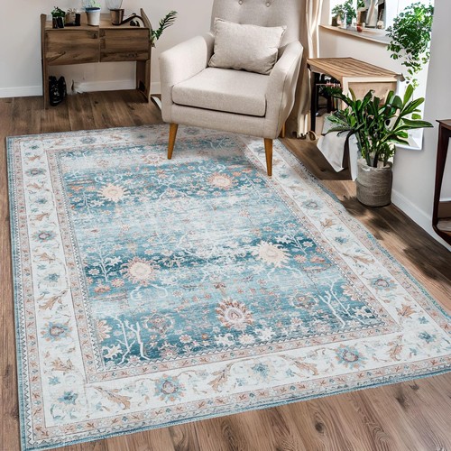 Area Rug 3x5 Machine Washable Rug Vintage Distressed Area Rugs Indoor ...