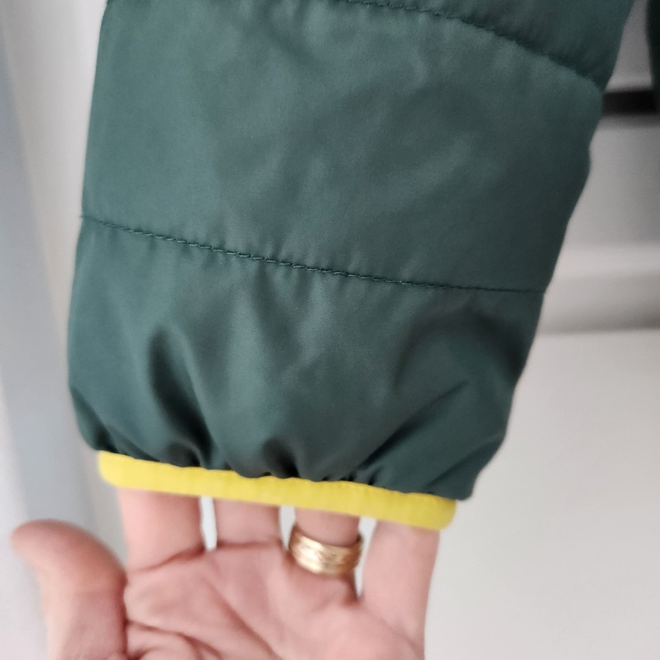 LL Bean Fleece Lined Insulated Hooded Puffer Coat Boys XL 18 Green ...