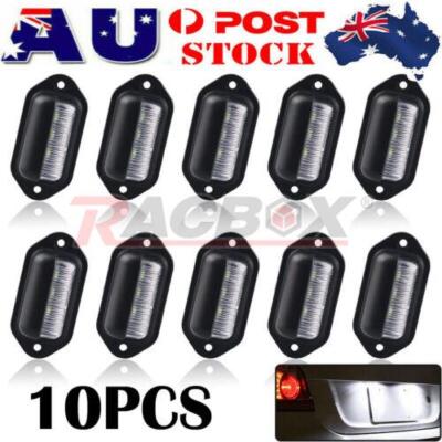 10X 6 LED License Number Plate Light Side Lamps Truck SUV Trailer Lorry ...