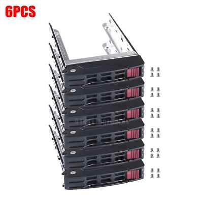 Lot of 6 SuperMicro 2.5" SAS SATA Hard Drive Tray Caddy 01-SB16105 ...