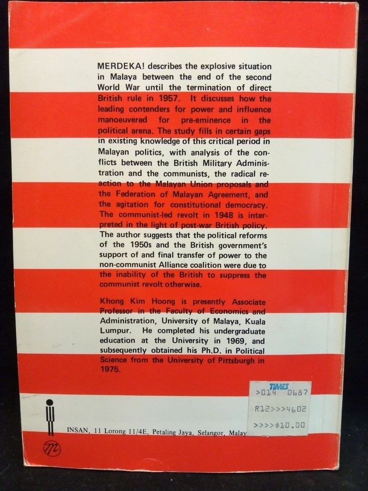 Merdeka British Rule And The Struggle For Independence In Malaya Book ...