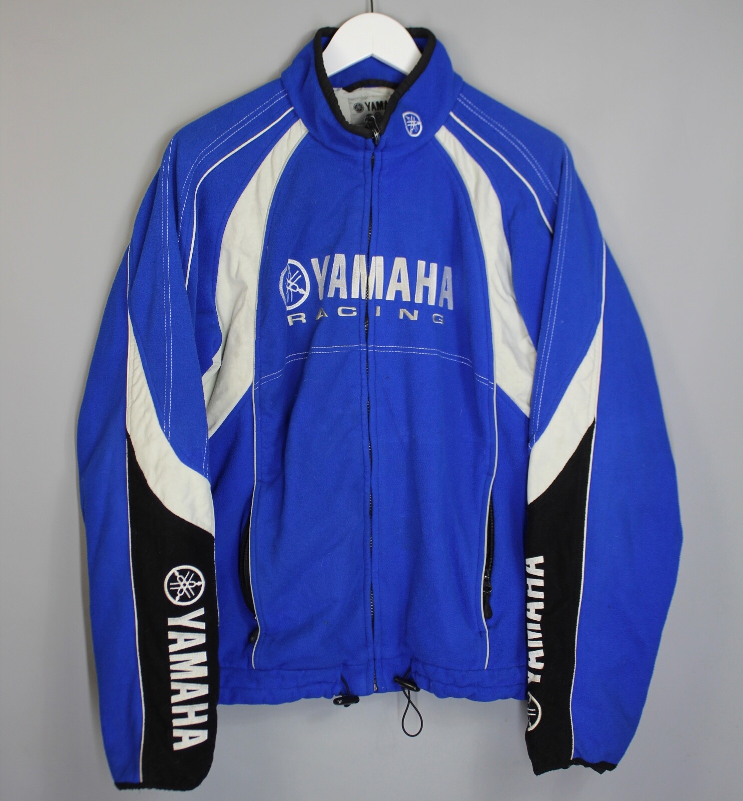 MENS YAMAHA RACING FLEECE SWEATSHIRT SWEATER JACKET BLUE SIZE XXL | eBay