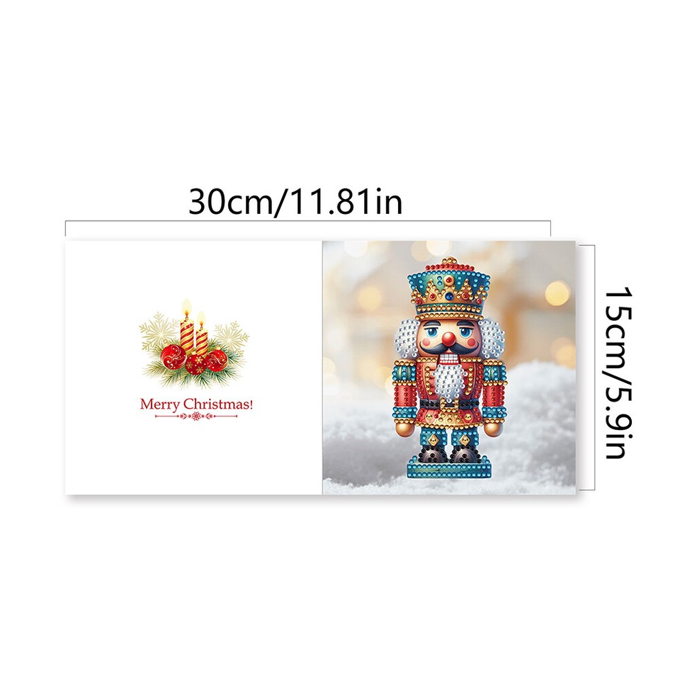 6PCS DIY Nutcracker Diamond Art Greeting Cards Congratulations Cards ...