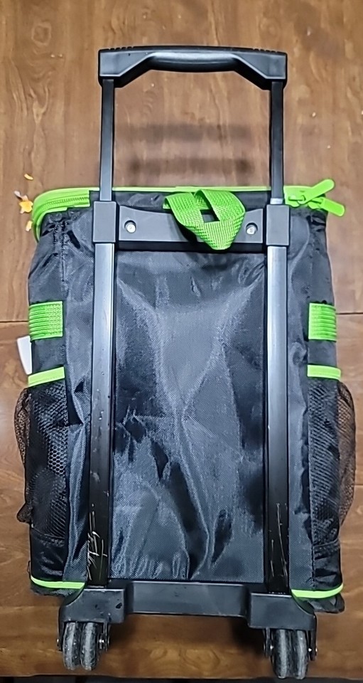 Uline Rolling Cooler - Black/Lime | eBay