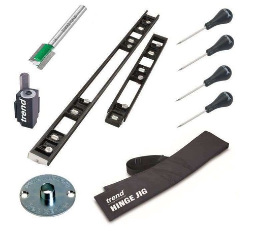 Trend H/JIG/C 2 Part Skeleton Hinge Jig with Corner Chisel + Hinge ...