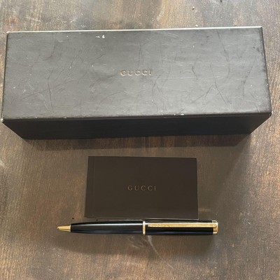 GUCCI ballpoint pen Black x Gold | eBay