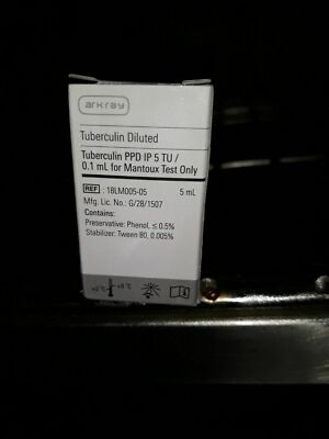 Tuberculin PPD IP 5 TU/0.1ml for Mantoux Test Only, Diluted, Arkay Pack ...