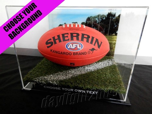AFL Football Display Case - Aussie Rules Sherrin Sports Memorabilia ...