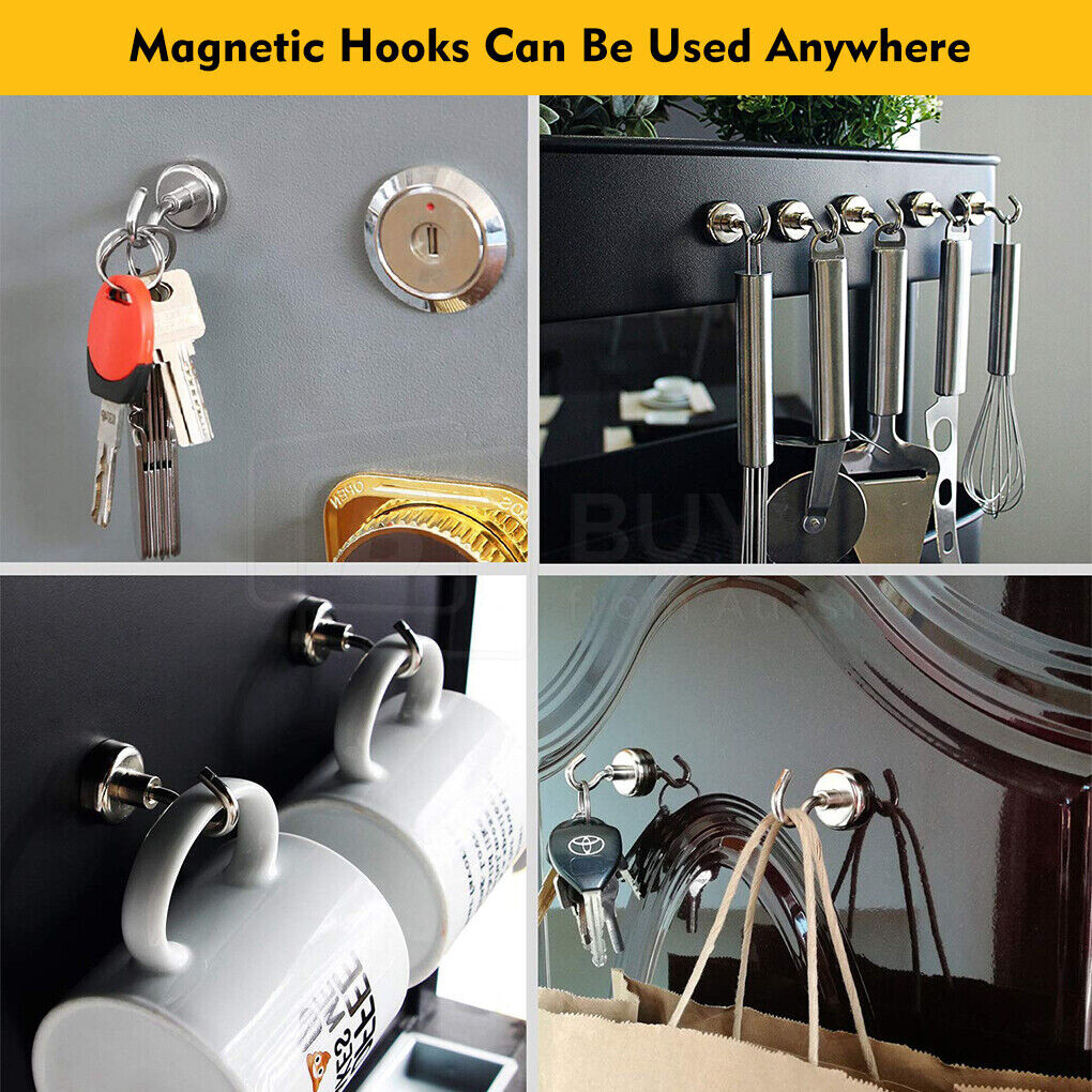 6X Strong Rare Earth Neodymium N38 Magnetic Hanger Holder Magnet ...