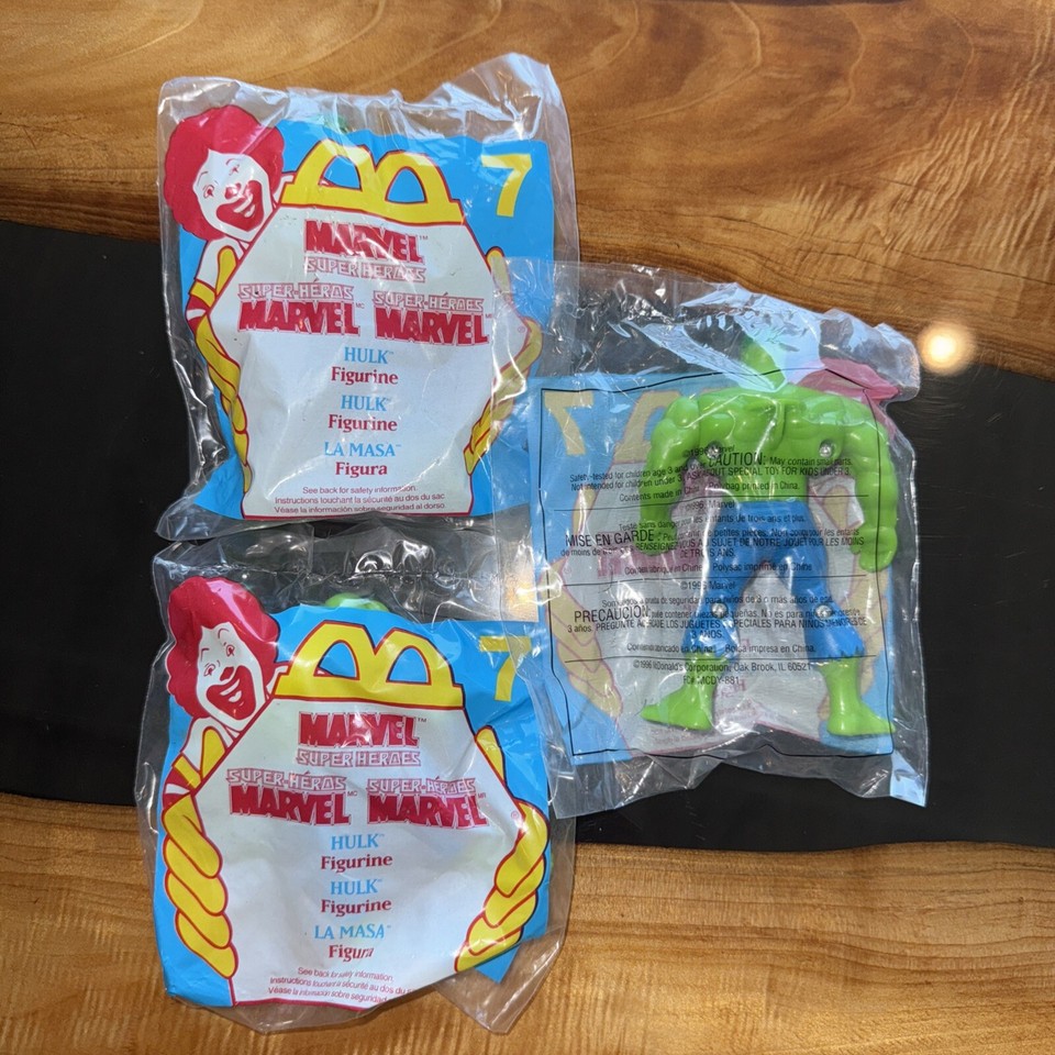 Vintage McDonald’s Marvel Super Heroes Happy Meal Toys 1996 Lot Of 15 ...