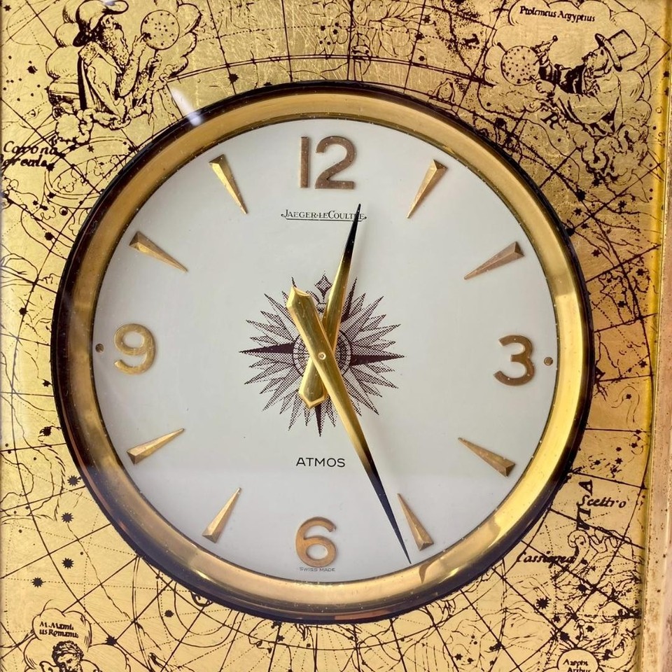 Antique Jaeger-Lecoultre Atmos Air Clock World Map working | eBay UK