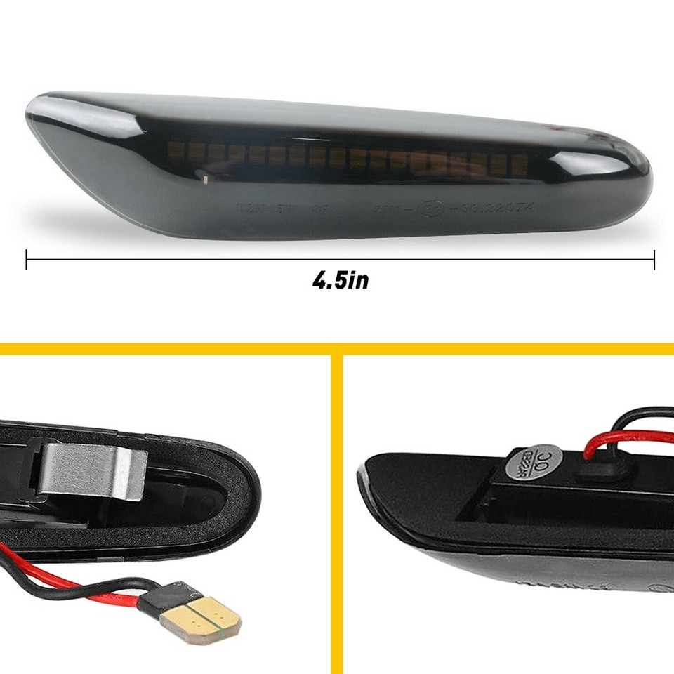 AUXITO LED Smoked Marker Side Turn Signal BMW Fit E90 E91 E92 E60 E87 E82 E46 US | eBay